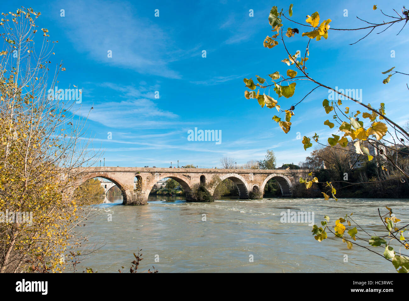 Ancient roman milvio bridge hi-res stock photography and images - Alamy
