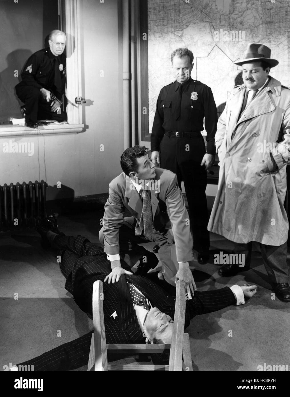 THE RACKET, Robert Mitchum, Robert Ryan, William Conrad, 1951 Stock ...