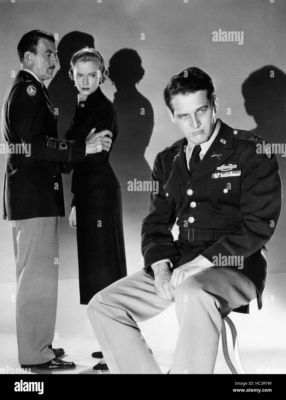 THE RACK, Walter Pidgeon, Anne Francis, Paul Newman, 1956 Stock Photo ...