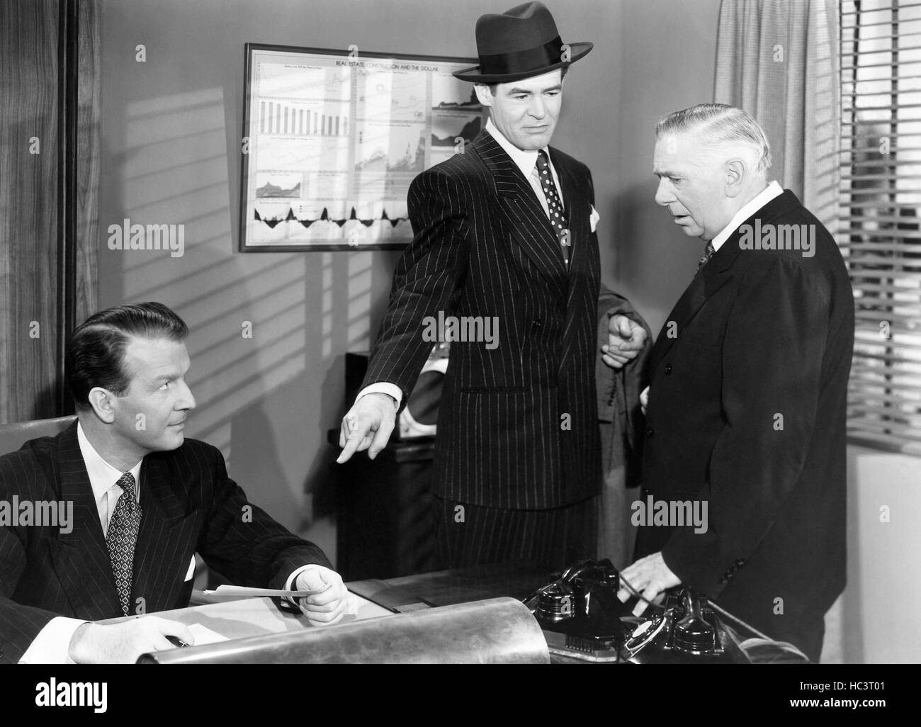 THE RACKET, from left, Don Porter, Robert Ryan, Ray Collins, 1951 Stock ...