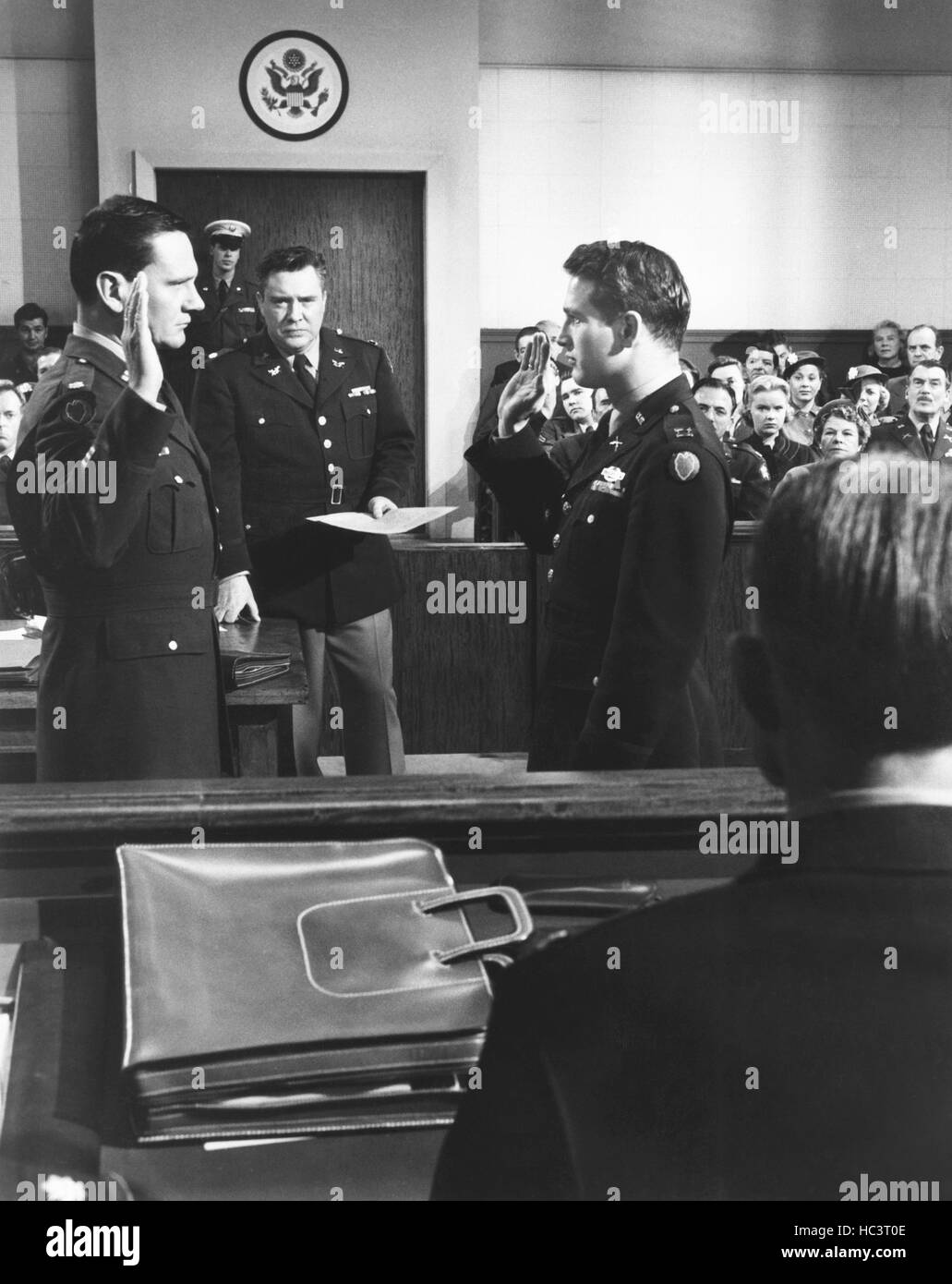 THE RACK, standing from left: Wendell Corey, Edmond O'Brien, Paul ...