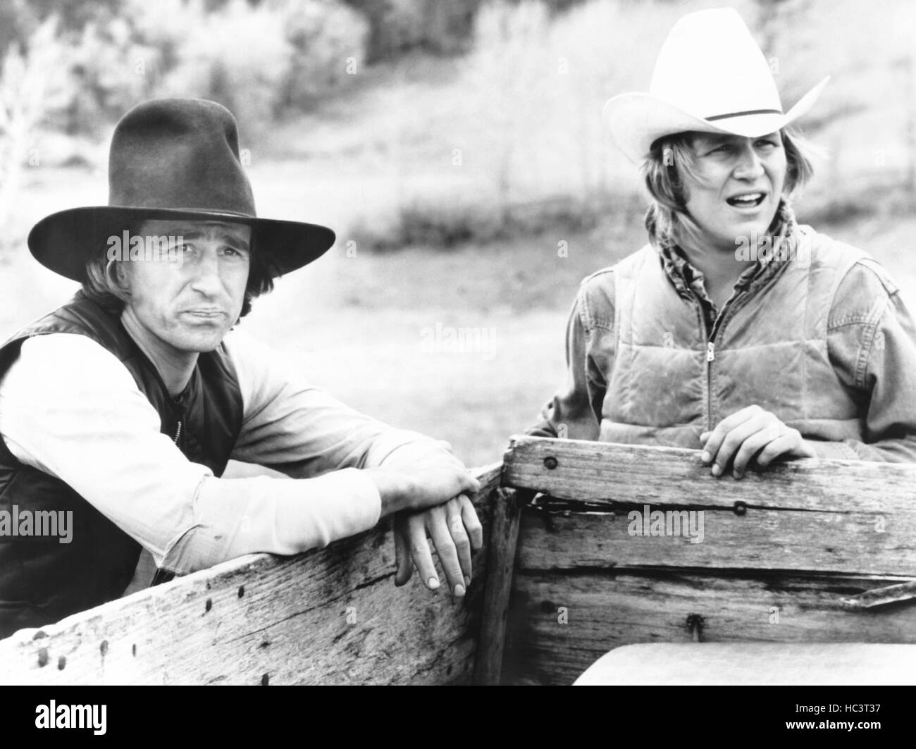 RANCHO DELUXE, from left: Sam Waterston, Jeff Bridges, 1975 Stock Photo ...