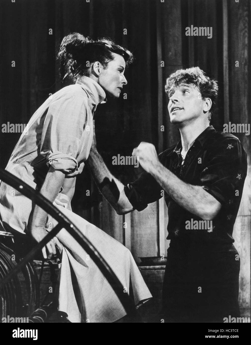 THE RAINMAKER, from left: Katharine Hepburn, Burt Lancaster, 1956 Stock ...