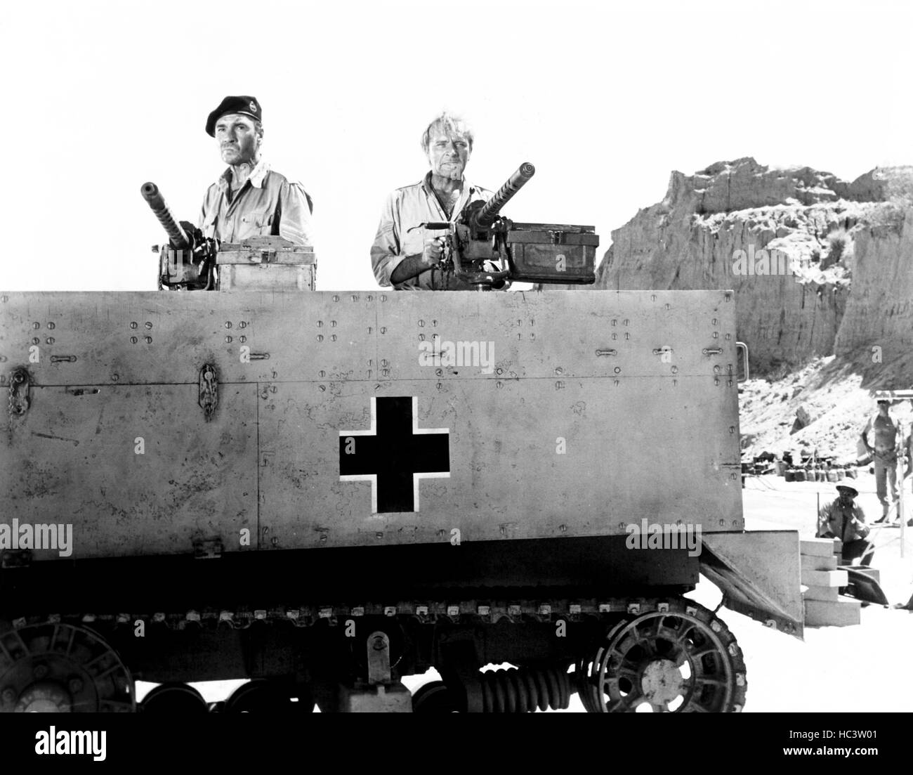 RAID ON ROMMEL, from left, John Colicos, Richard Burton, 1971 Stock ...