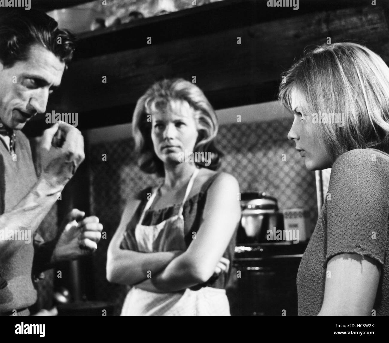 RAPTURE, from left: director John Guillermin, Gunnel Lindblom, Patricia ...