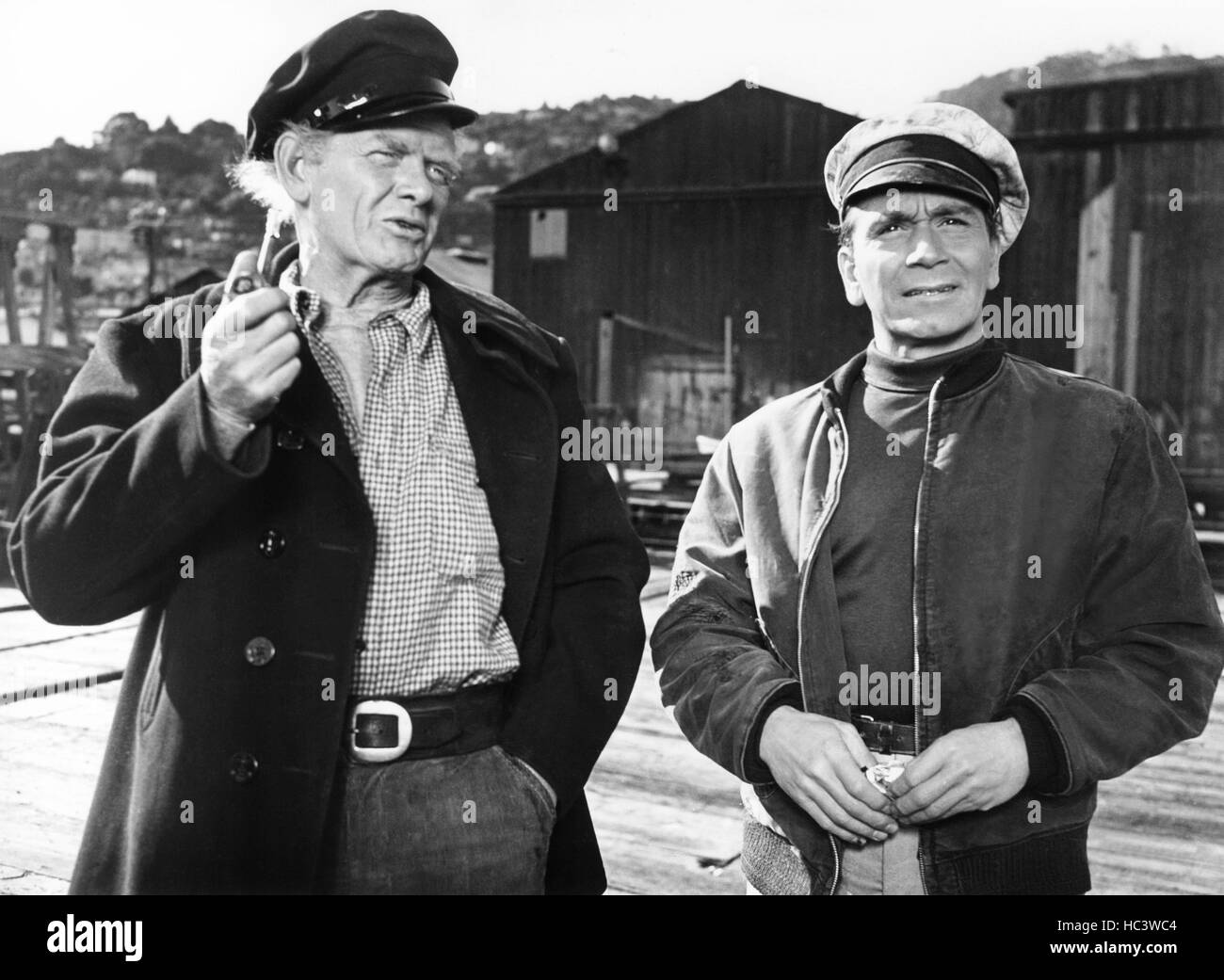 THE RAGING TIDE, from left: Charles Bickford, Richard Conte, 1951 Stock ...