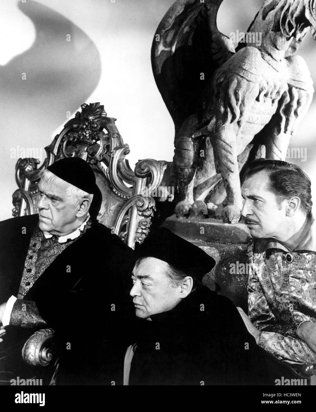 THE RAVEN, Boris Karloff, Peter Lorre, Vincent Price, 1963 Stock Photo ...