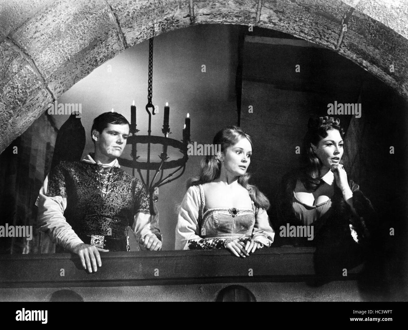 THE RAVEN, from left, Jack Nicholson, Olive Sturgess, Hazel Court, 1963 ...