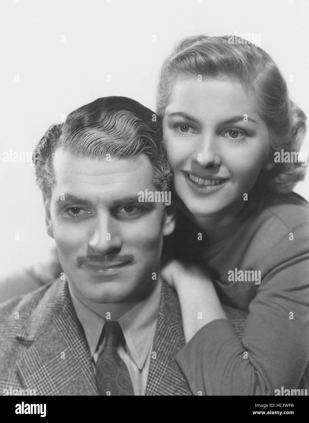 REBECCA, from left: Laurence Olivier, Joan Fontaine, 1940 Stock Photo - Alamy
