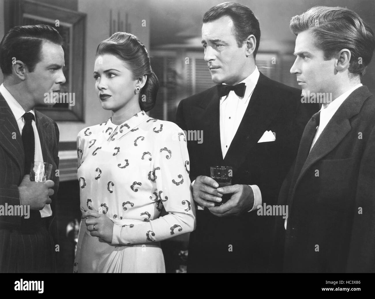 REPEAT PERFORMANCE, from left: Louis Hayward, Joan Leslie, Tom Conway ...