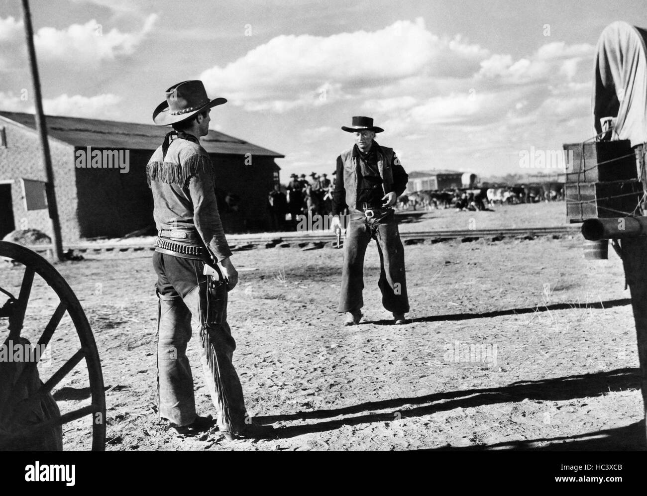 RED RIVER, Montgomery Clift, John Wayne, 1948 Stock Photo - Alamy