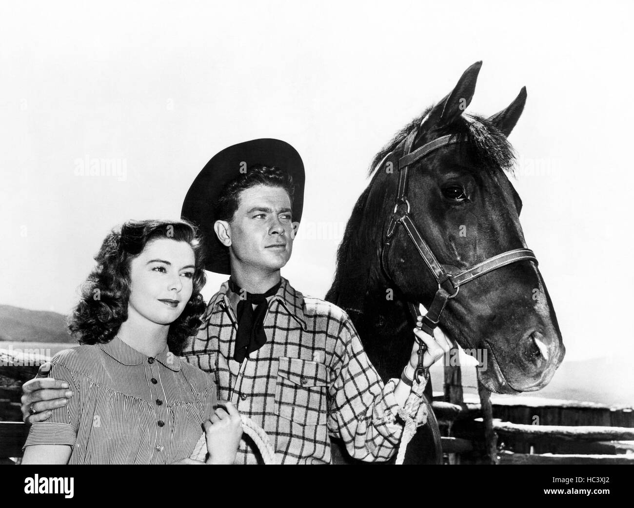 RED STALLION IN THE ROCKIES, from left: Jean Heather, Arthur Franz, 1949 Stock Photo - Alamy