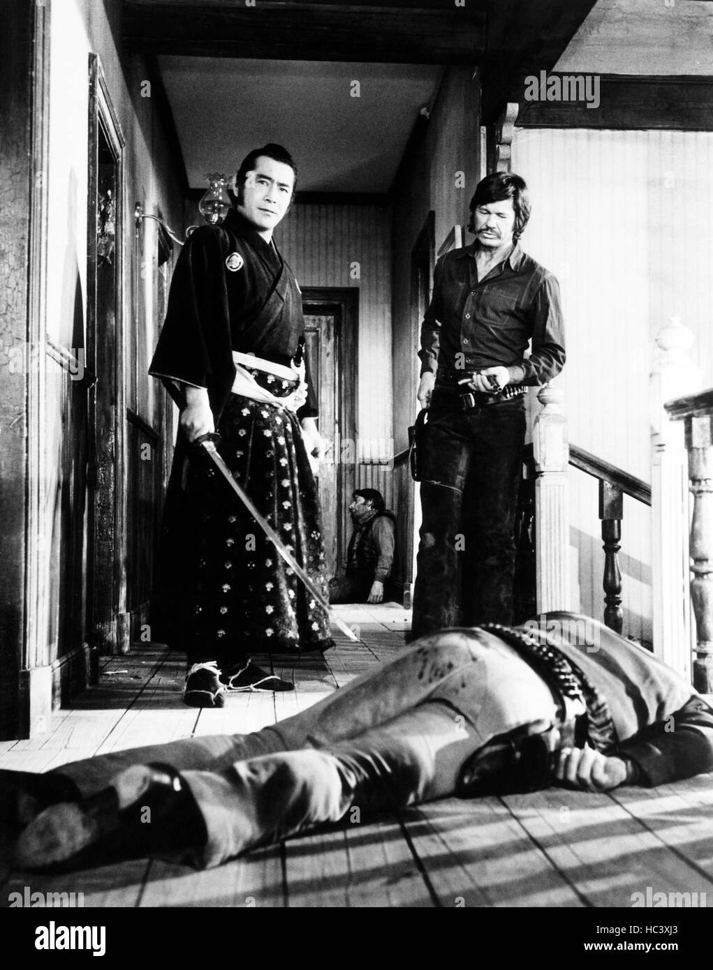 RED SUN, from left: Toshiro Mifune, Charles Bronson, 1971 Stock Photo ...