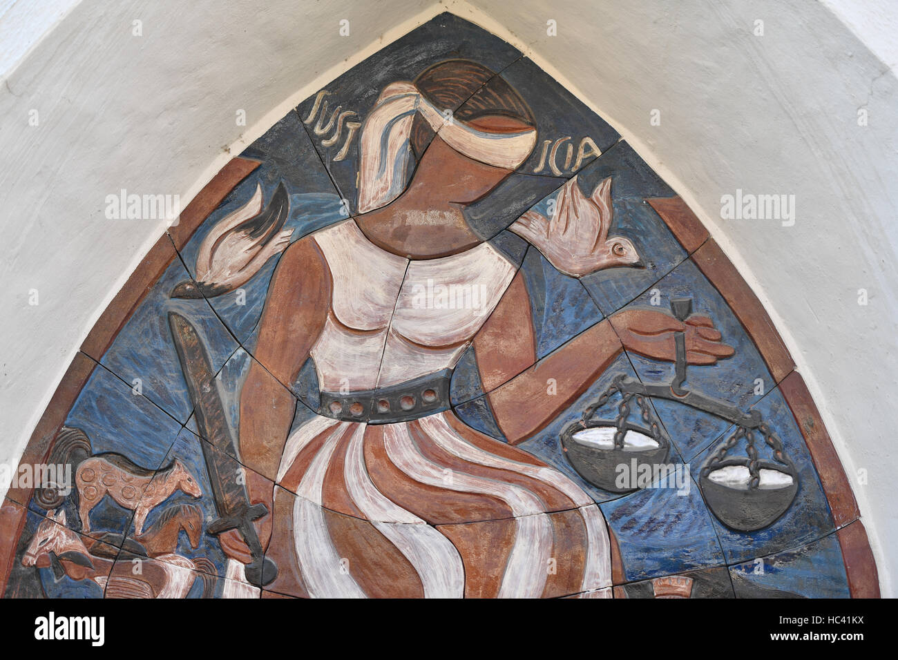 Justitia roman goddess justice symbols hi-res stock photography and ...