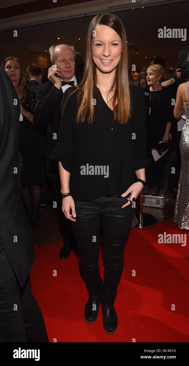Munich, Germany. 7th Dec, 2016. Singer Christina Stuermer arrives for ...