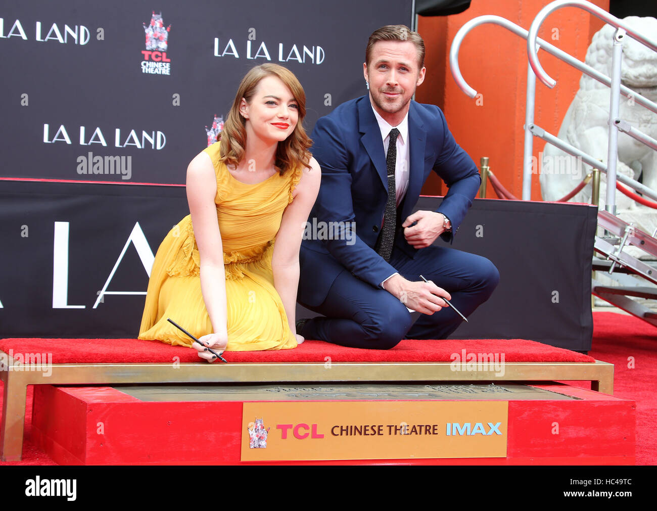 Hollywood, CA. 07th Dec, 2016. Emma Stone, Ryan Gosling, At Ryan ...