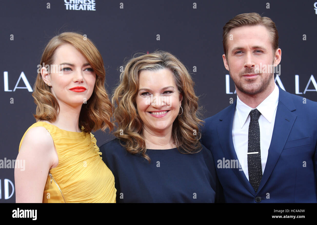 Hollywood, CA. 07th Dec, 2016. Emma Stone, Krista Smith, Ryan Gosling ...