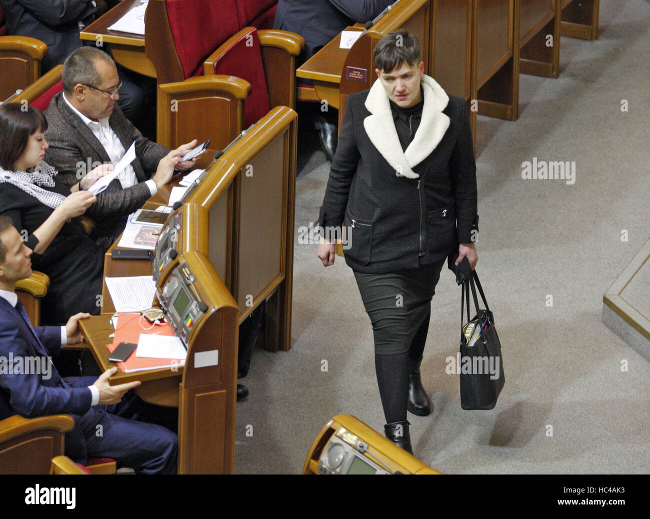 Kiev, Ukraine. 8th Dec, 2016. Ukrainian pilot, member of the Ukrainian ...