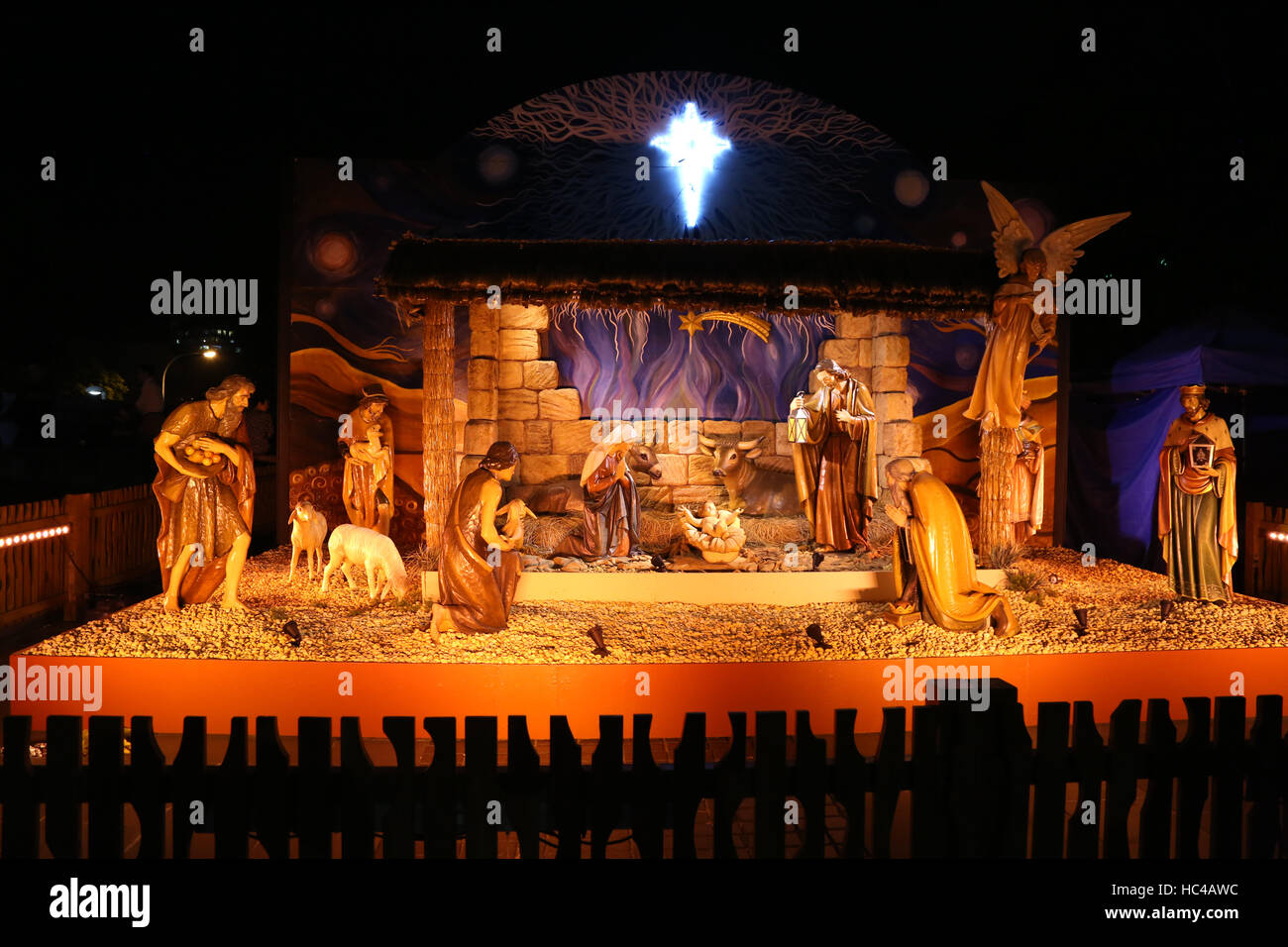 Sydney, Australia. 8 December 2016. Pictured is the nativity scene ...