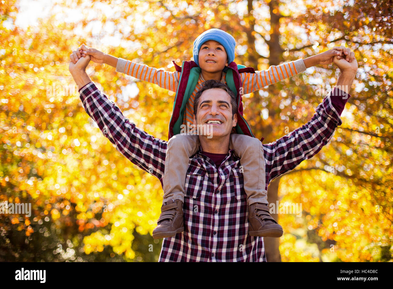 Father and son looking trees hi-res stock photography and images - Alamy