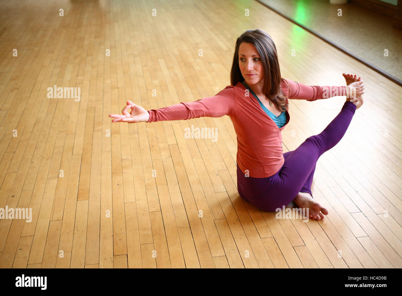 Female Yoga instructor in her studio Model release Available Stock ...