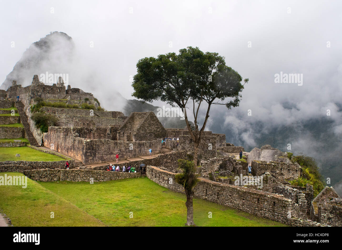 Inside the archaeological complex of Machu Picchu. Machu Picchu is a ...