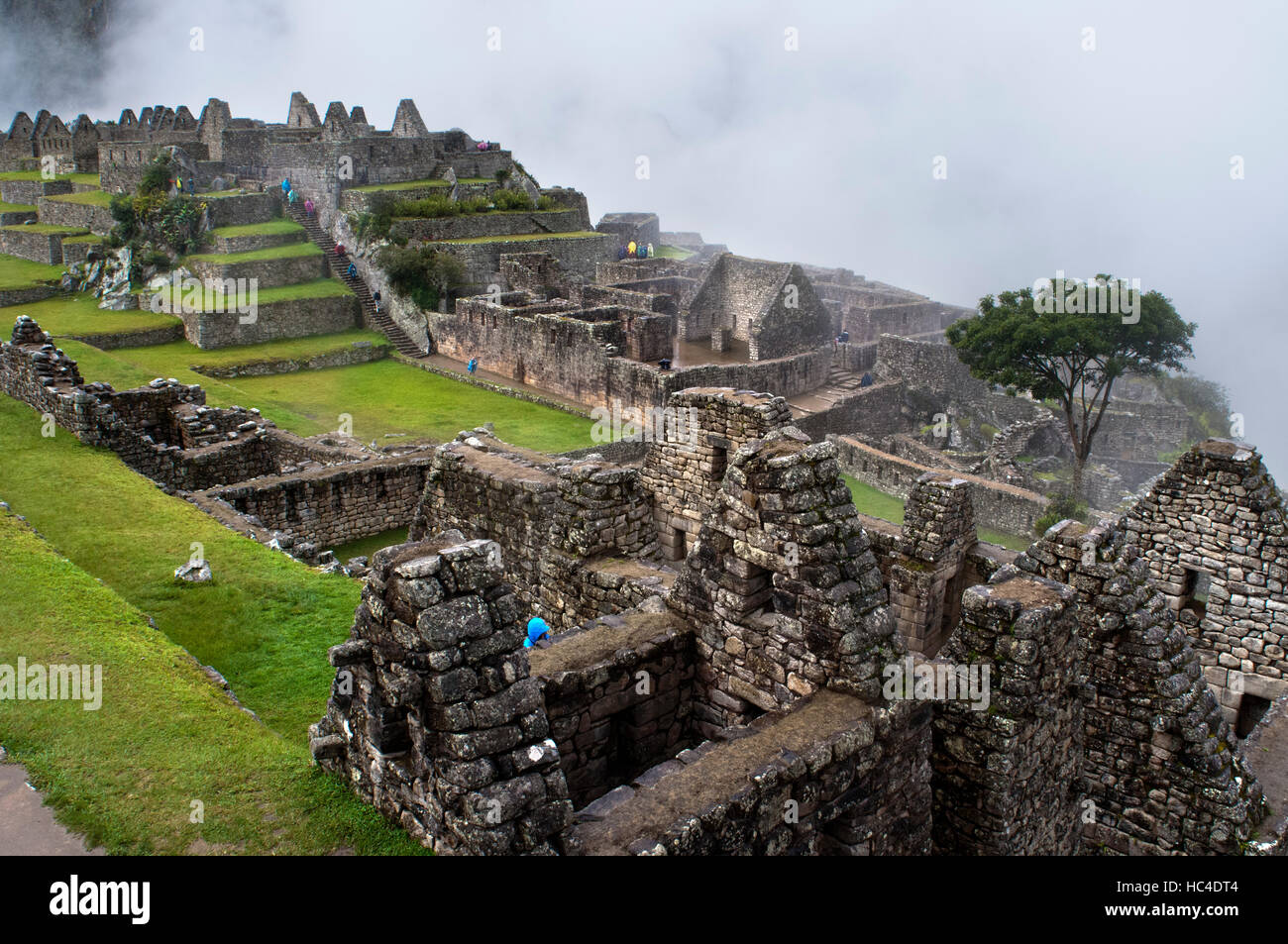 Inside the archaeological complex of Machu Picchu. Machu Picchu is a ...