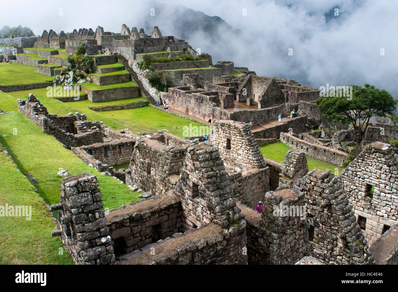 Inside the archaeological complex of Machu Picchu. Machu Picchu is a ...
