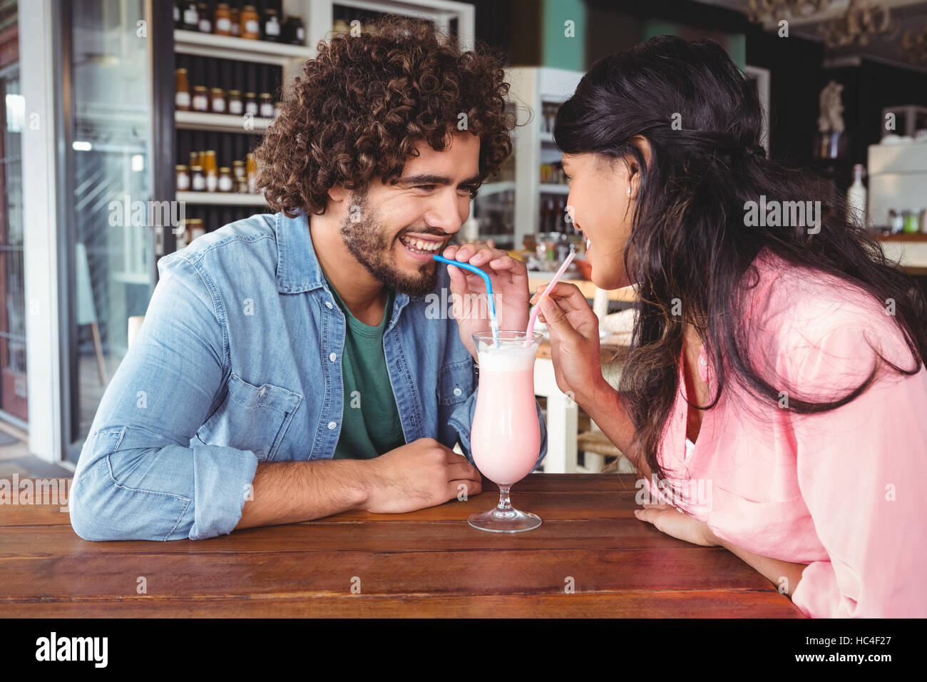 Male drinking milkshake hi-res stock photography and images - Alamy