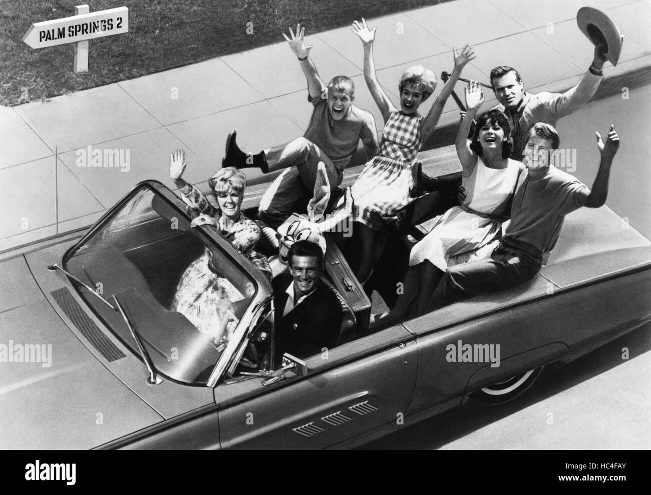 PALM SPRINGS WEEKEND, (clockwise from bottom), Robert Conrad, Connie ...