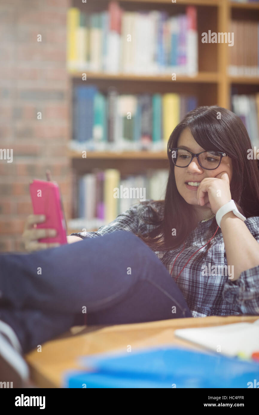 Female student using mobile phone Stock Photo - Alamy