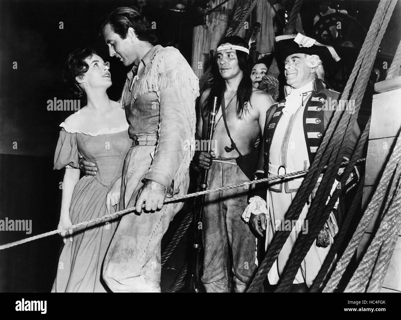 THE PATHFINDER, from left, Helena Carter, George Montgomery, Jay ...