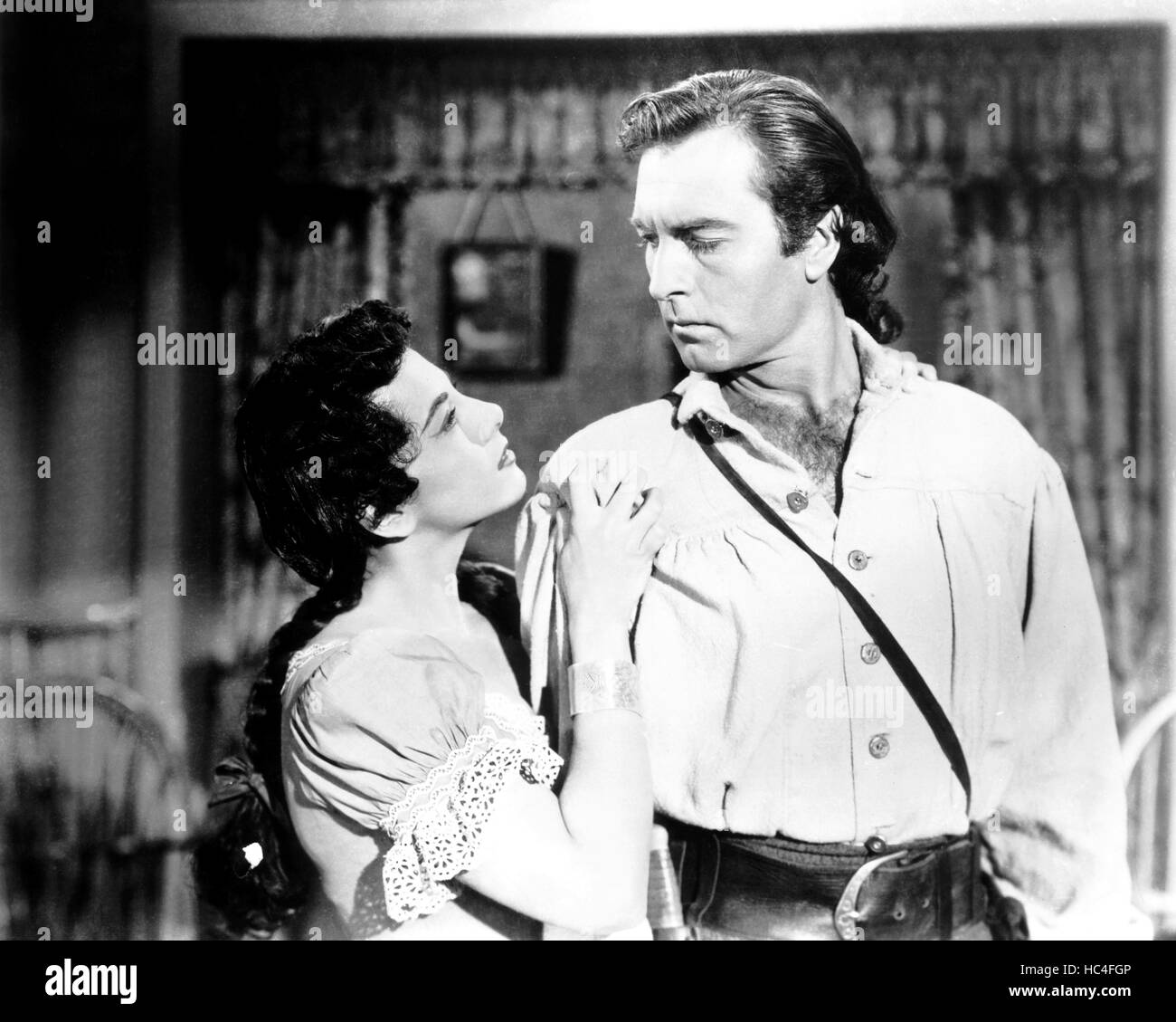 THE PATHFINDER, from left, Helena Carter, George Montgomery, 1952 Stock ...