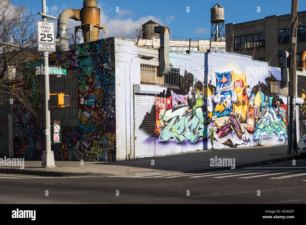 Street Art in Bushwick, Brooklyn. New York, USA. All art by The ...