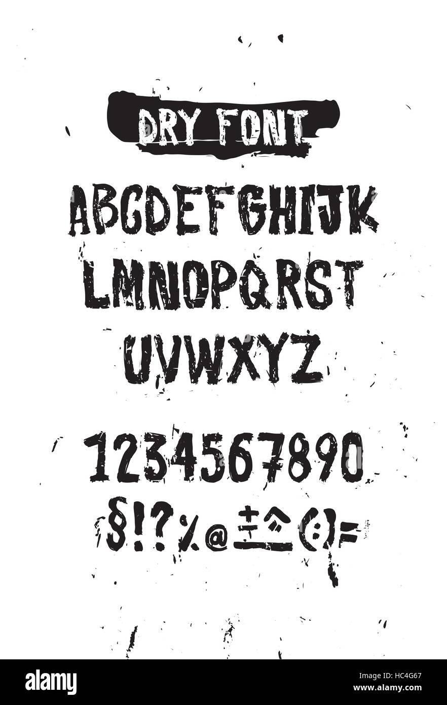 Vector font set bold Cut Out Stock Images & Pictures - Alamy