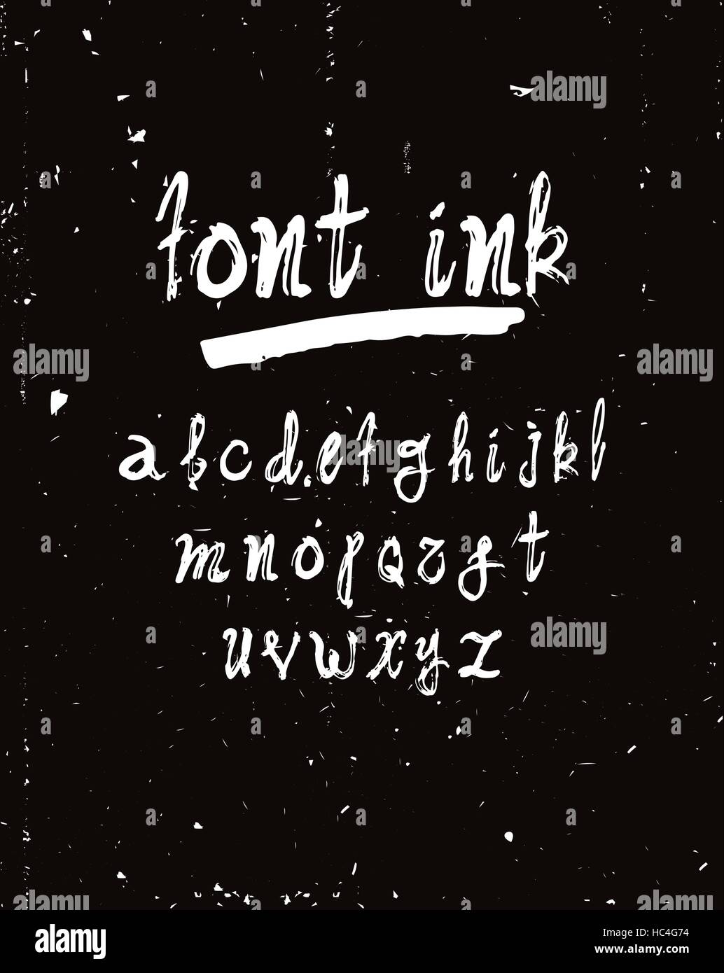 Hand written black capital letters Stock Vector Images - Alamy