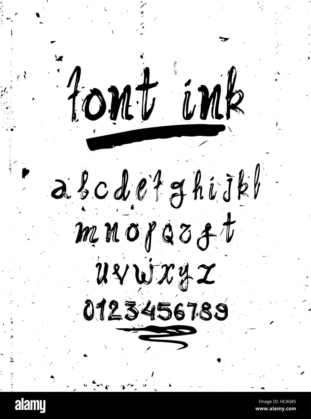 Vector font set bold Black and White Stock Photos & Images - Alamy