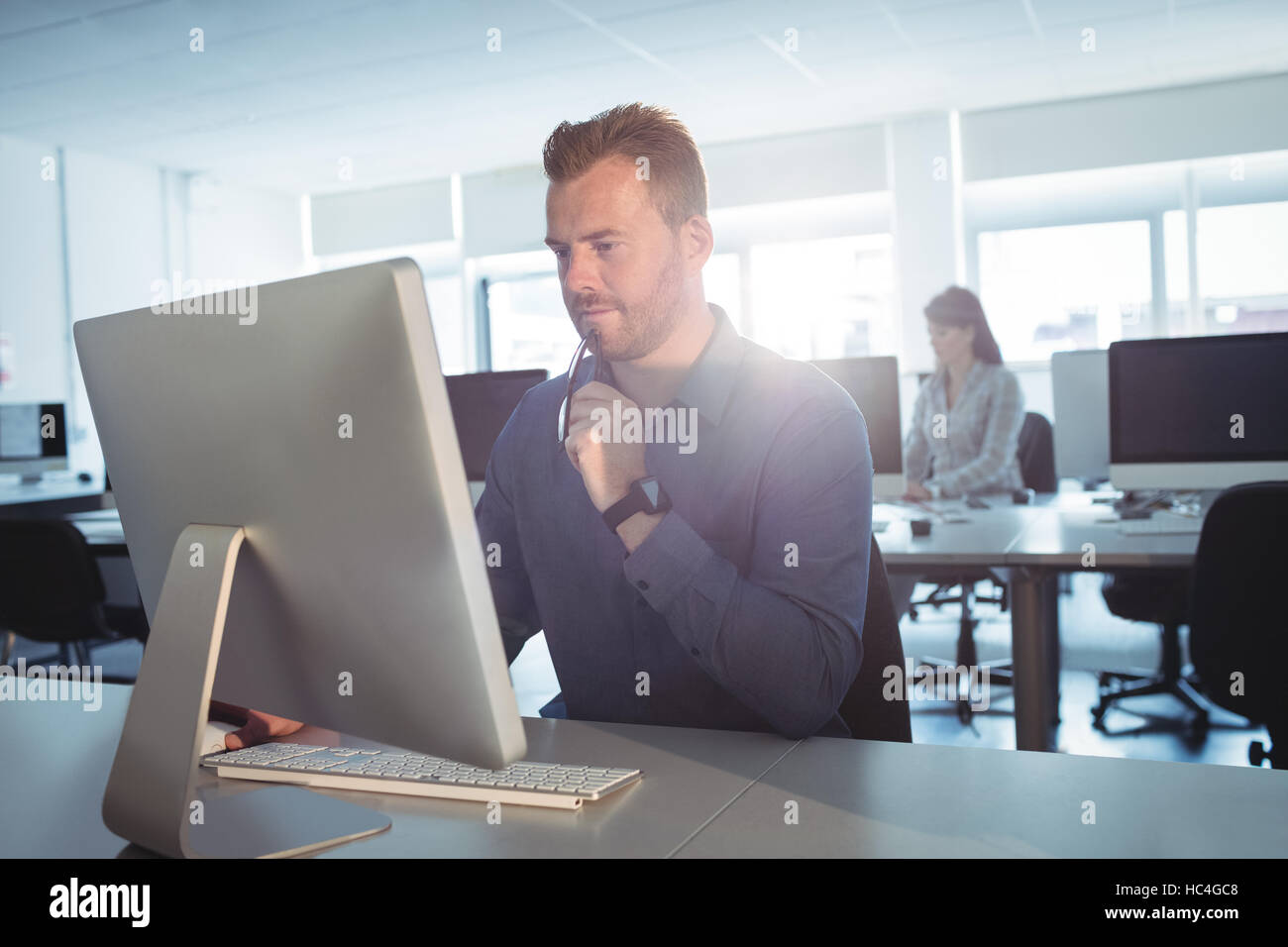 Mature students using computer Stock Photo - Alamy