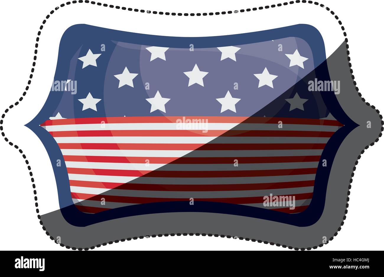 Usa flag inside frame icon. United nation us country and american ...