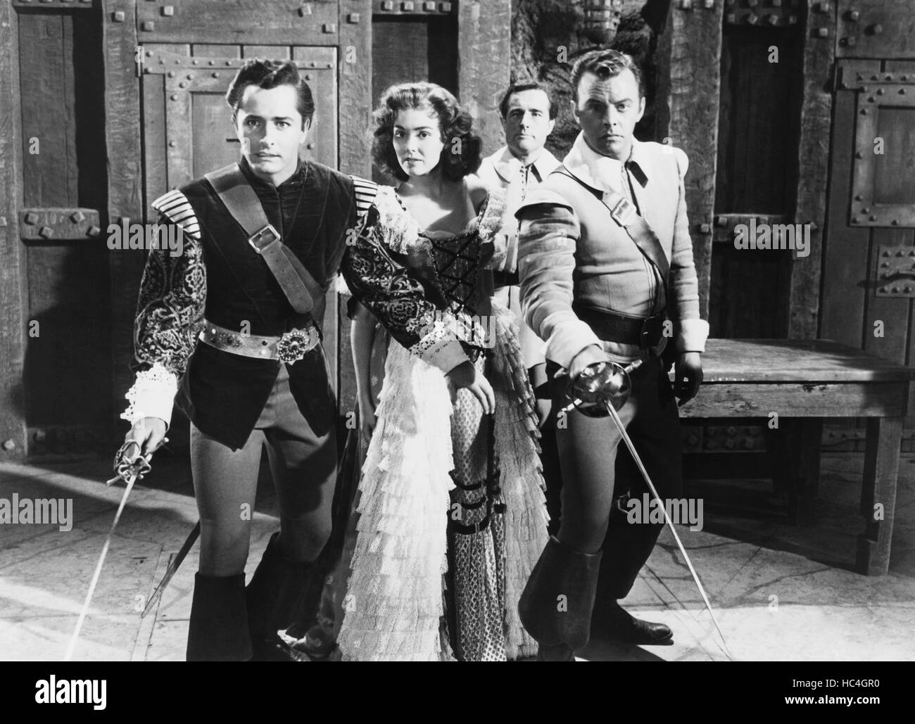 PRINCE OF PIRATES, front from left: John Derek, Barbara Rush, Harry ...