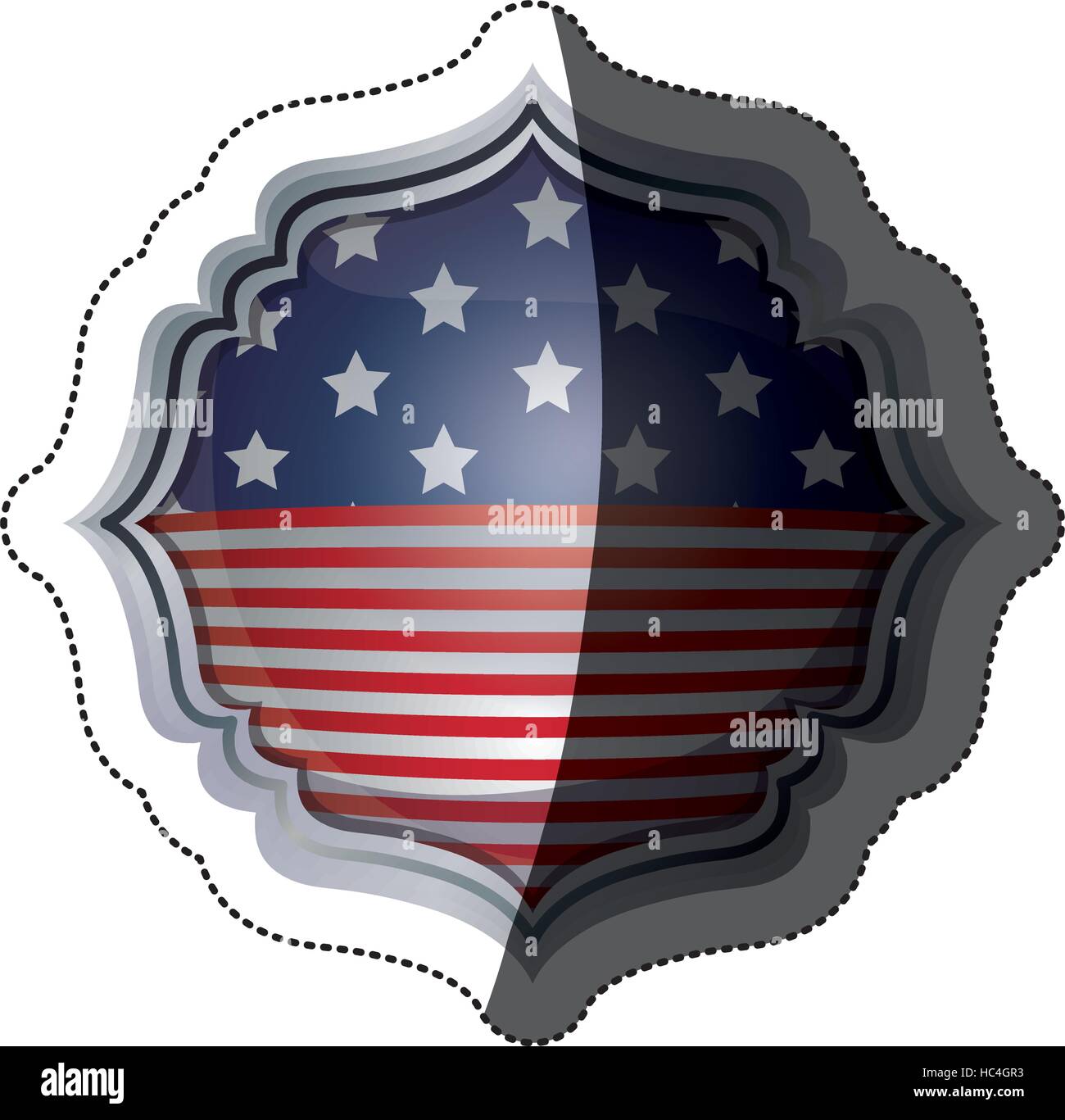 Usa flag inside frame icon. United nation us country and american ...