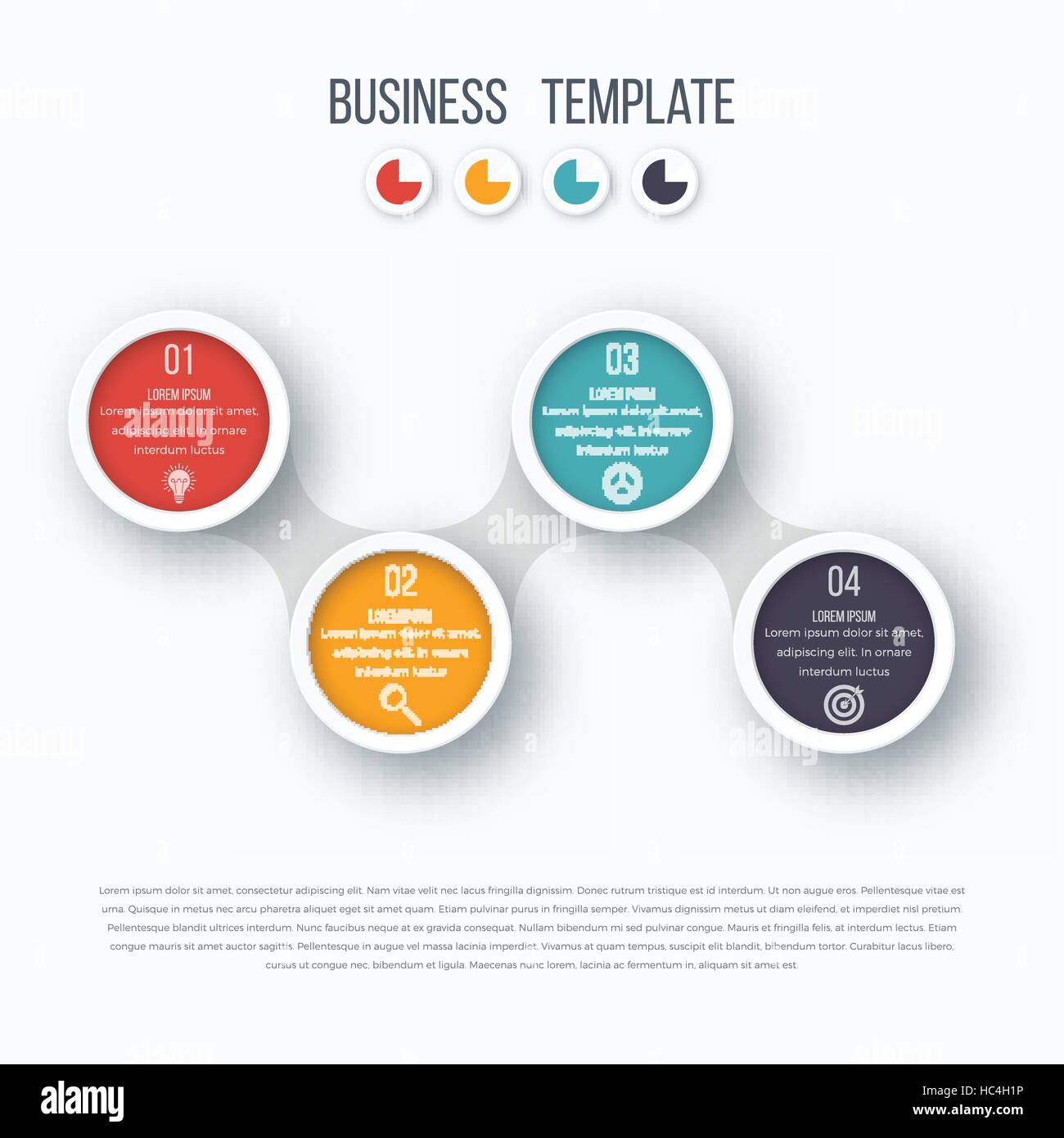 Infographics timeline template with circles Stock Vector Image & Art ...
