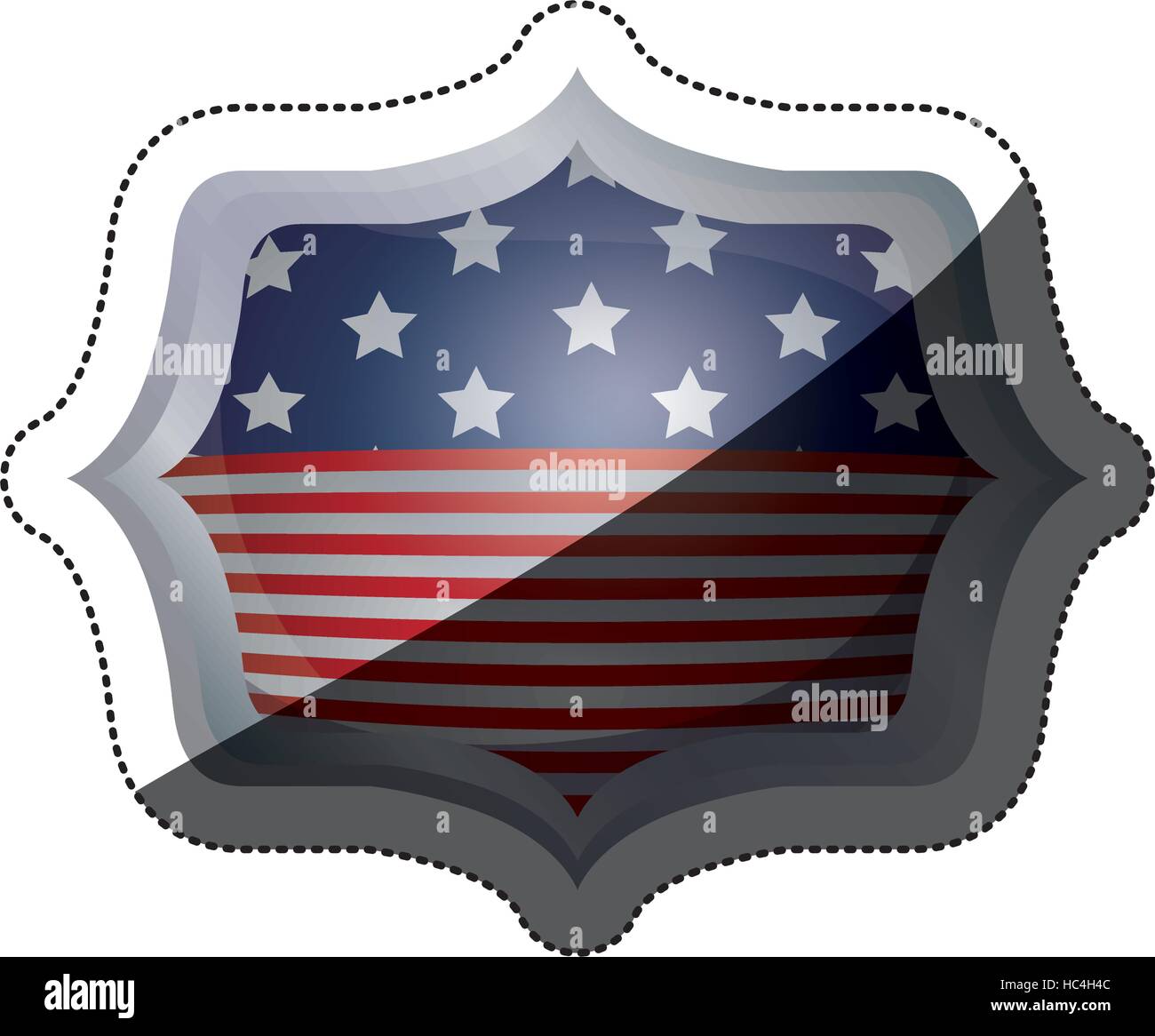 Usa flag inside frame icon. United nation us country and american ...