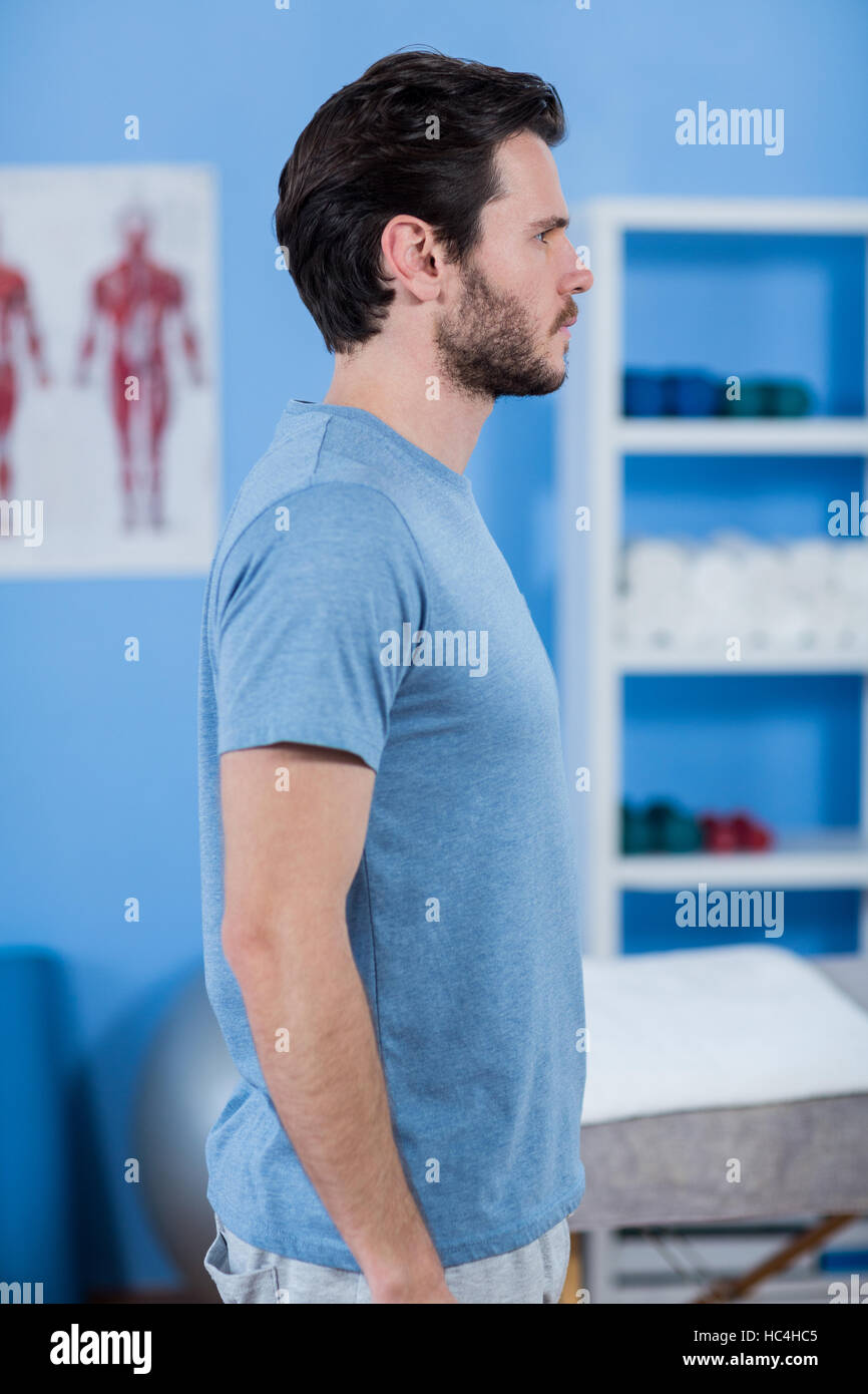 Side view of male patient in clinic Stock Photo - Alamy
