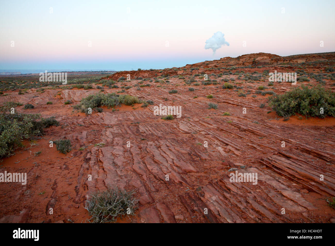 Navajo smoke signals at Horseshoe Bend Colorado River Arizona USA Stock ...