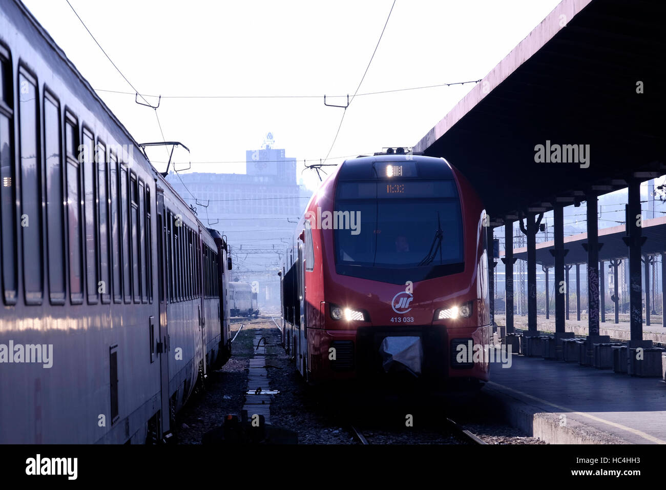 A passenger train of Serbian Railways JSC the national railway company ...