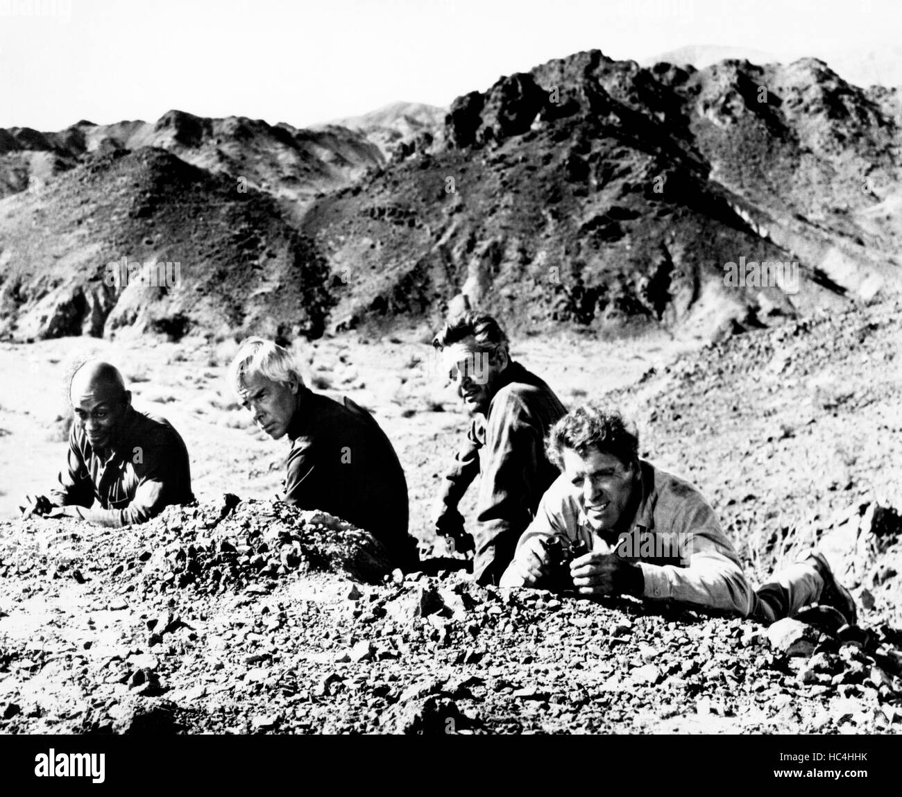 THE PROFESSIONALS, from left: Woody Strode, Lee Marvin, Robert Ryan ...