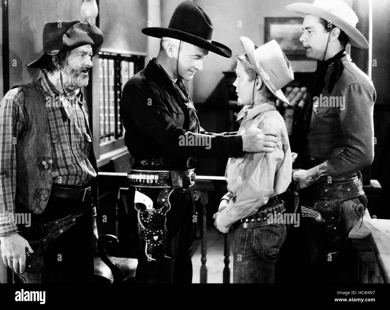 PRIDE OF THE WEST, Gabby Hayes, William Boyd, Billy King, Russell ...