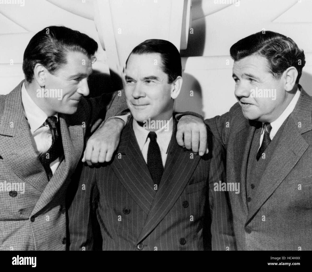THE PRIDE OF THE YANKEES, from left, Gary Cooper, sports agent Christy ...