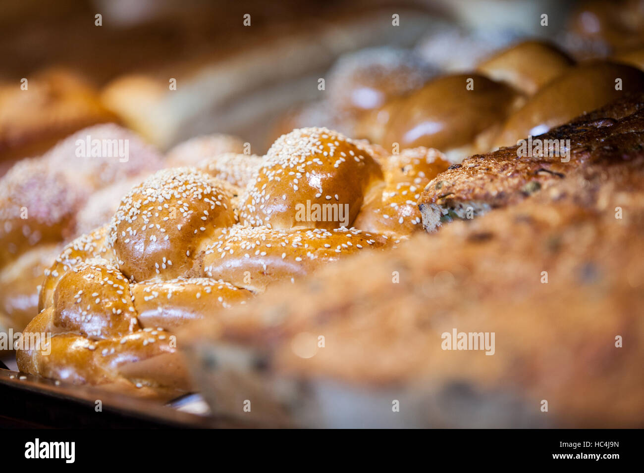 Close-up of baguettes in display Stock Photo - Alamy